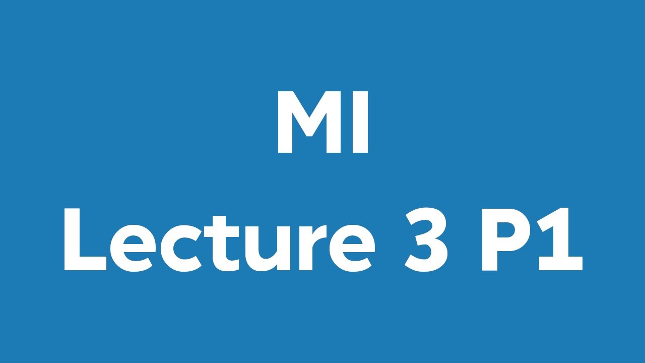 Lecture 3 Part 1 - YouTube