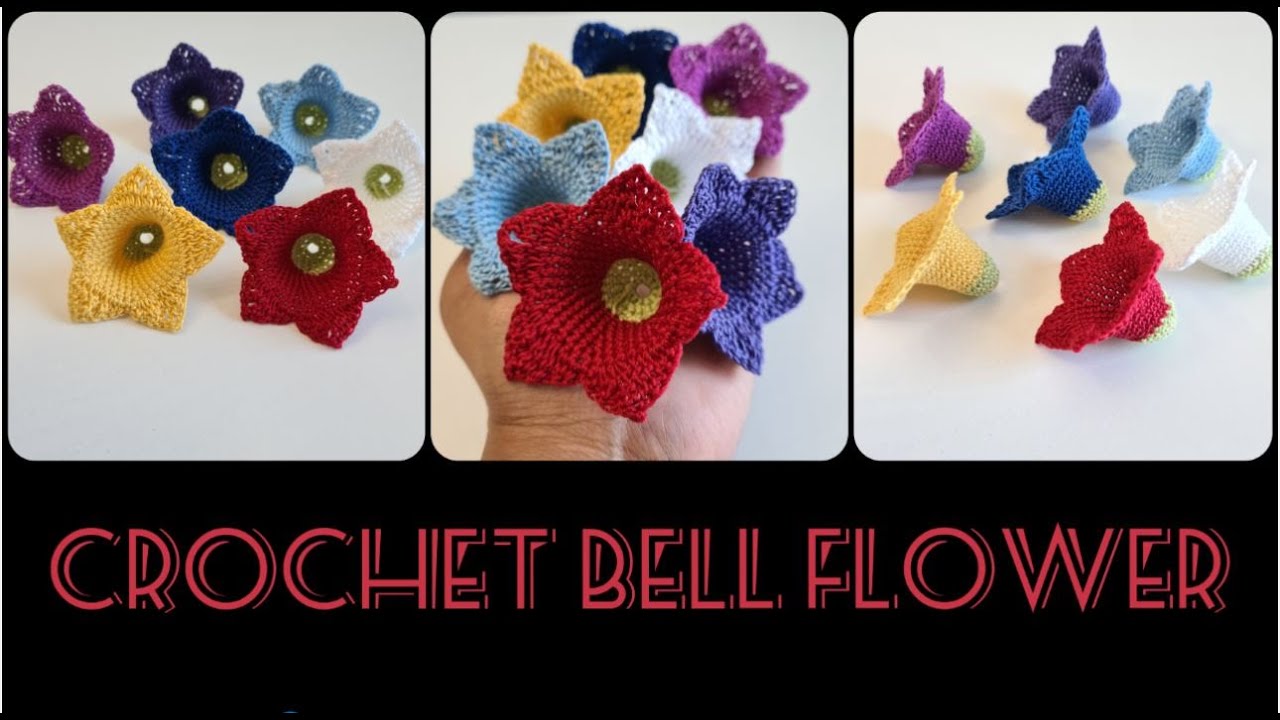 How To Crochet Bell Flower || Crochet Flower || #crochetflower # ...