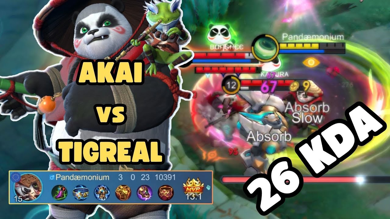 26 KDA Global Akai vs Tigreal | Mobile Legends - YouTube