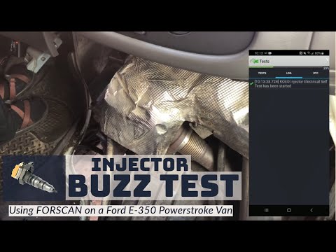 How to Buzz Test 7.3 Powerstroke Fuel Injectors using FORSCAN - YouTube