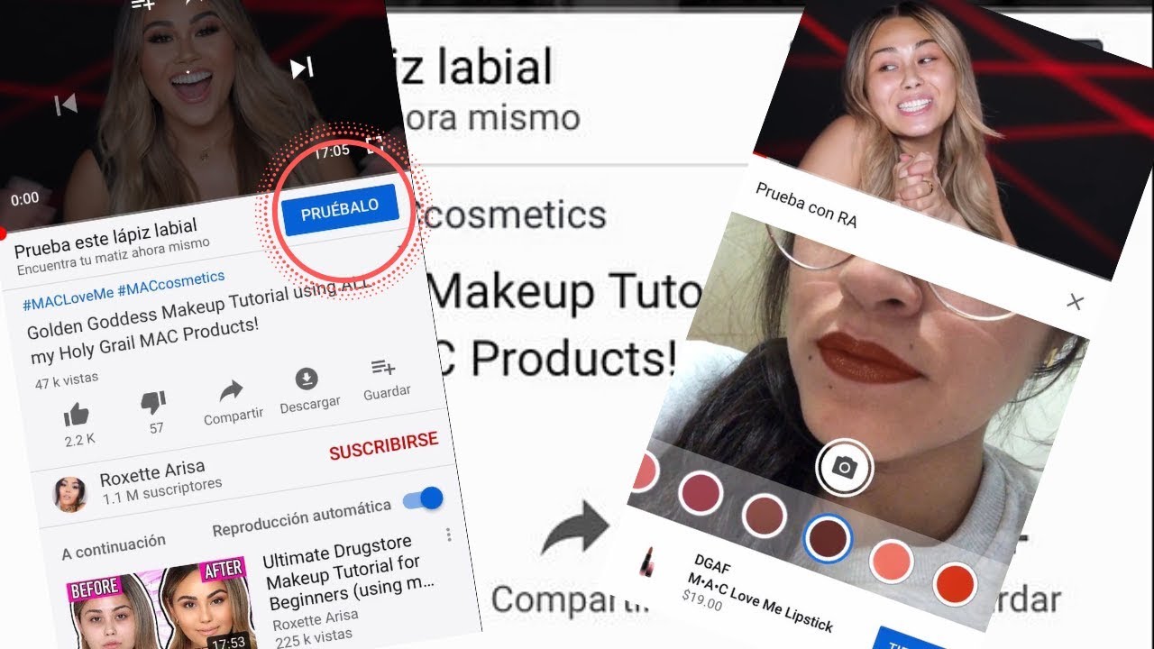 Youtube MAC Cosmetics - AR Beauty Try-On - Maquillaje virtual - YouTube