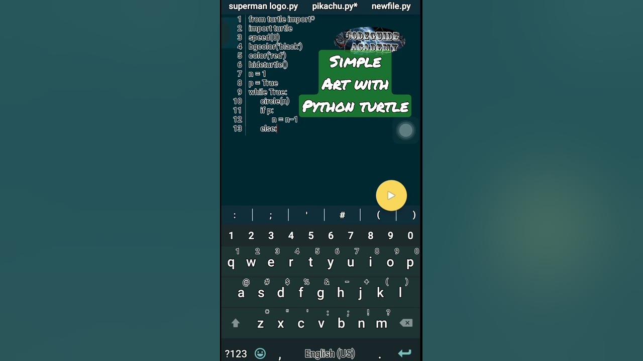 Simple Art With Python Turtle Python Learntocode Pythonturtle Codeart Design Lpwr Youtube