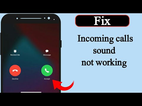 How to fix incoming calls sound not working problem - YouTube