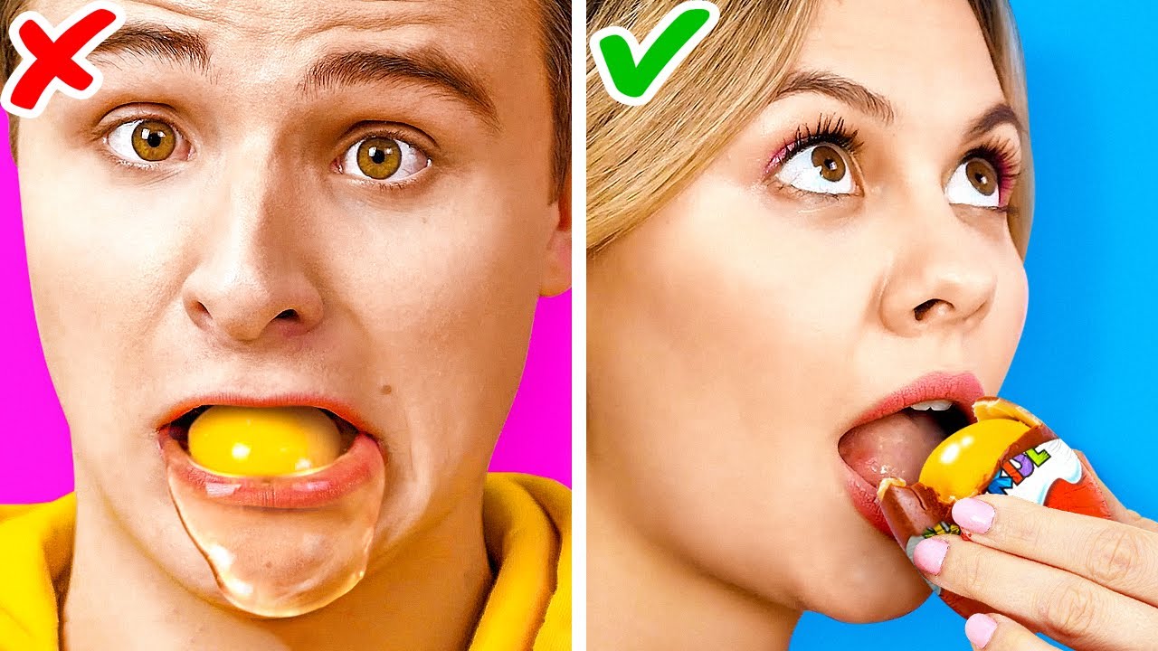 CHOCOLATE VS REAL FOOD FOR 24 HOURS! || Funny Food Challenges And ...