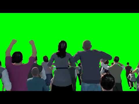 Green Screen Crowd People Cheer Acclaim Concert Footage PixelBoom360p ...