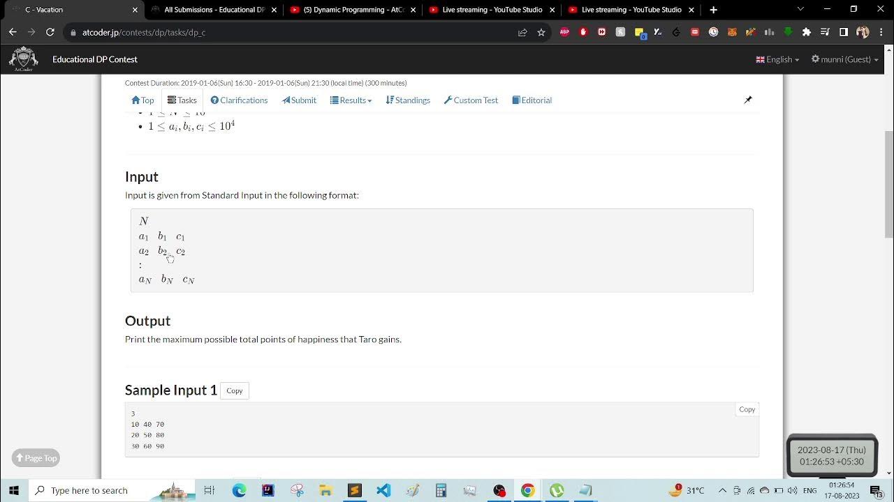 Atcoder dp series - YouTube