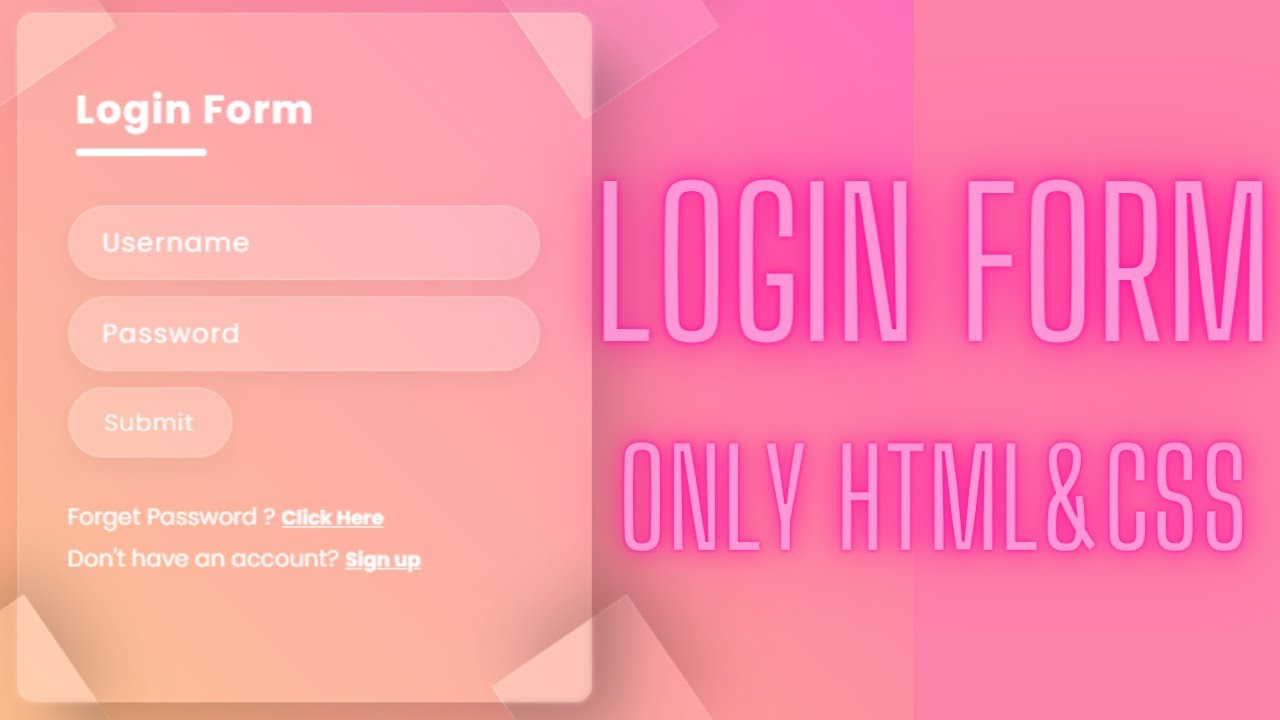 best animated login form with html and css. || best form beginner ...