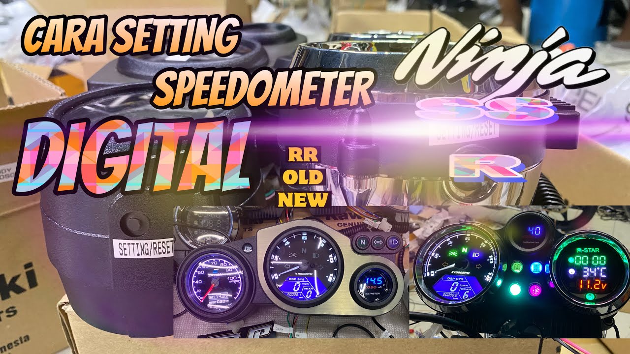 CARA SETTING SPEEDOMETER DIGITAL NINJA R SS RR - YouTube