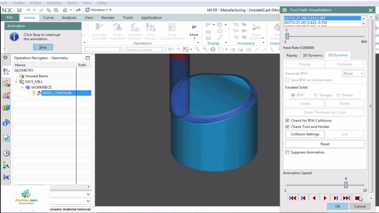 NX Fixed Contour (Boundary Drive Method) - YouTube