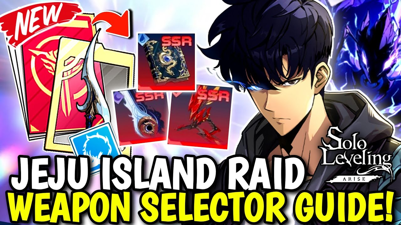 JEJU ISLAND FREE SUNG JINWOO SSR WEAPON SELECTOR GUIDE! [Solo Leveling ...