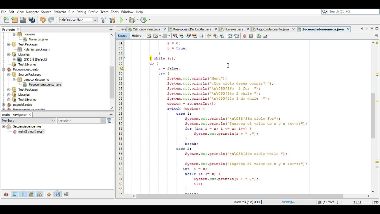 secuencia de numeros NetBeans IDE 8 2 2021 03 23 01 13 32 - YouTube