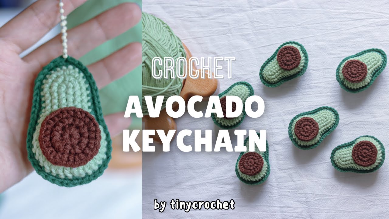 How to Crochet a Mini Avocado Keychain 🥑 | Beginner-Friendly Amigurumi ...