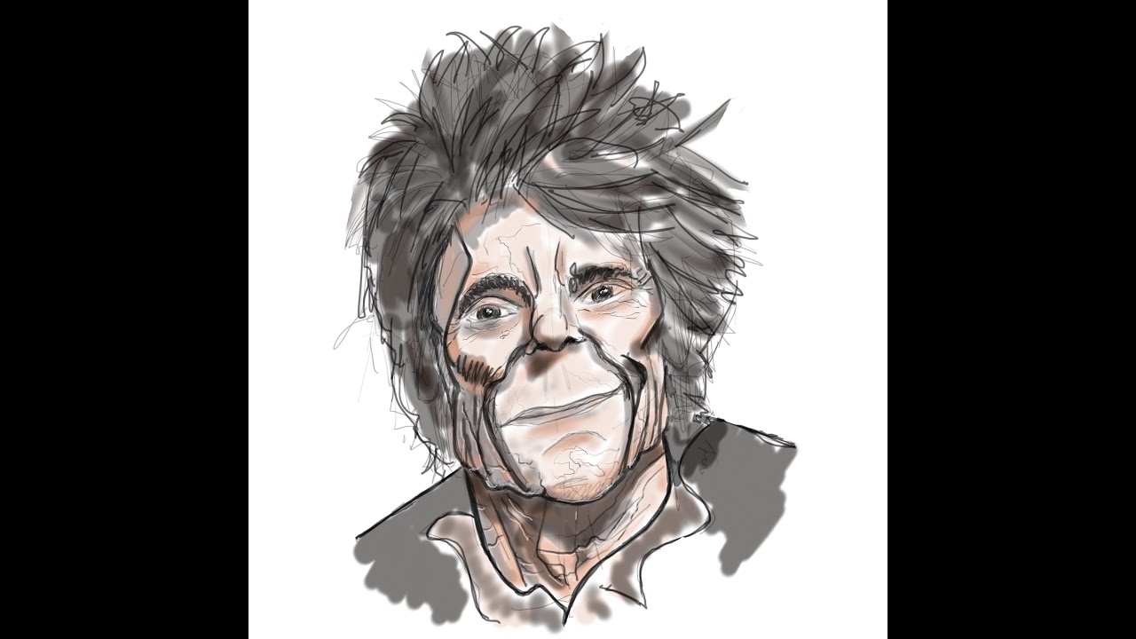 How to cartoon me, #5, Ronnie Wood, Rolling Stone. - YouTube