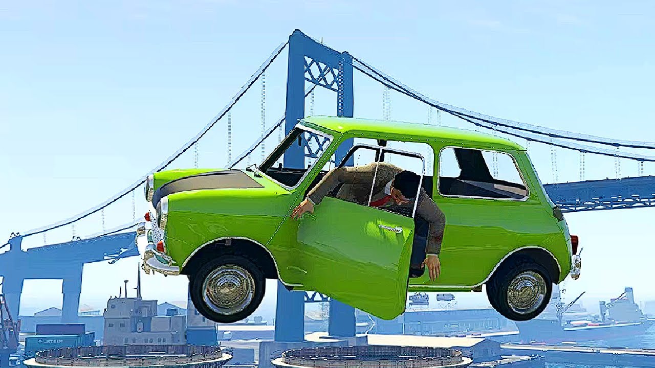 MR BEAN CAR EPIC RAMP STUNT IN GTA 5 - YouTube