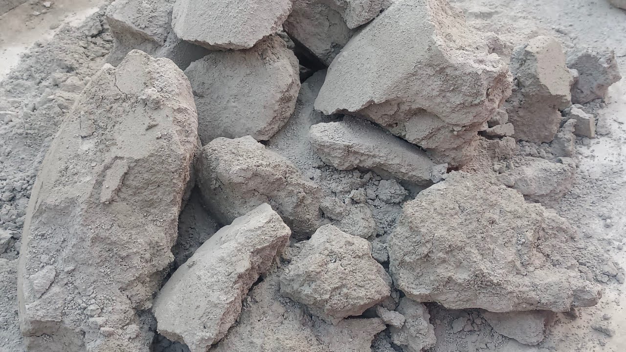 ASMR: chalk and pure cement chunks dry floor crumbling amazing ...