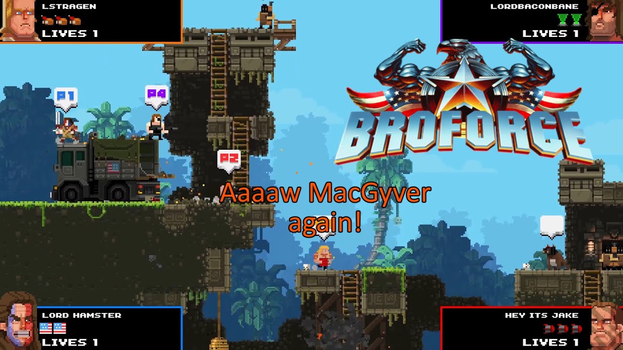MacGyver Again?! - Funny Moments - Broforce #broforce - YouTube