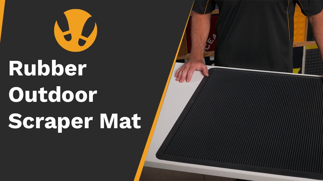 Rubber Outdoor Scraper Mat Product Demonstration | Matshop - YouTube