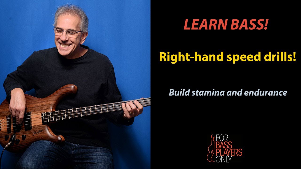 RIght-hand speed drills for bass - YouTube