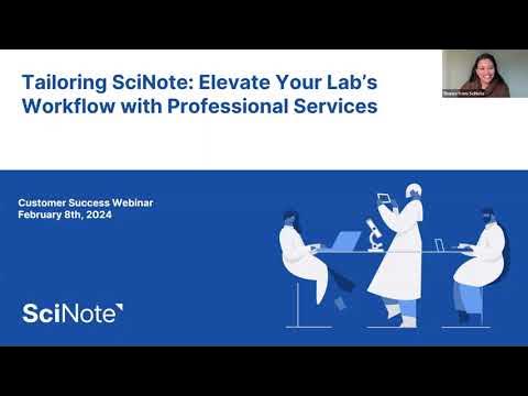 Elevate Your Lab's Workflow with SciNote's Professional Services - YouTube