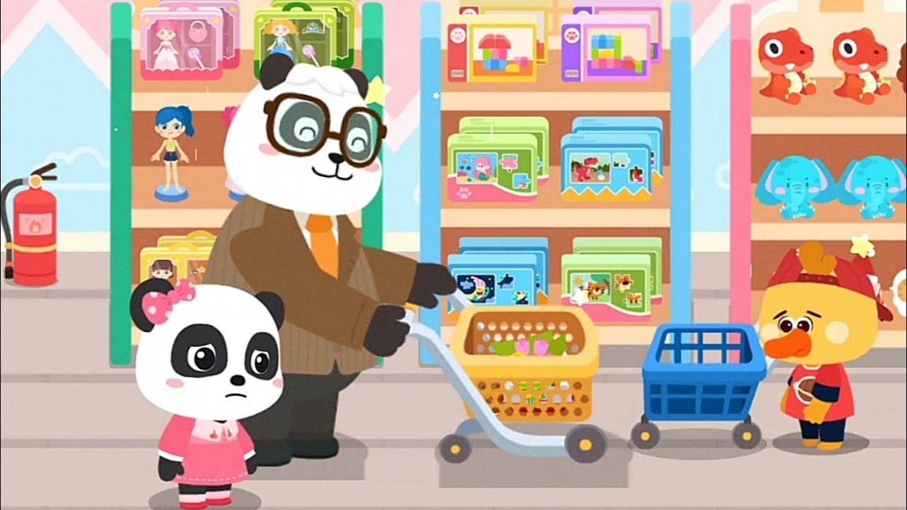 BabyBus Terbaru | Dunia bayi panda | Belanja di Supermarket kiki dan ...