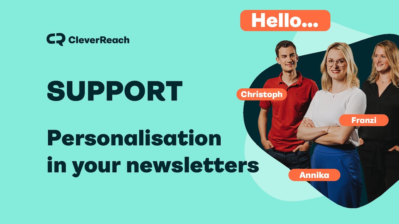 Personalised Newsletter Content: How to Use Placeholders | CleverReach Support - YouTube