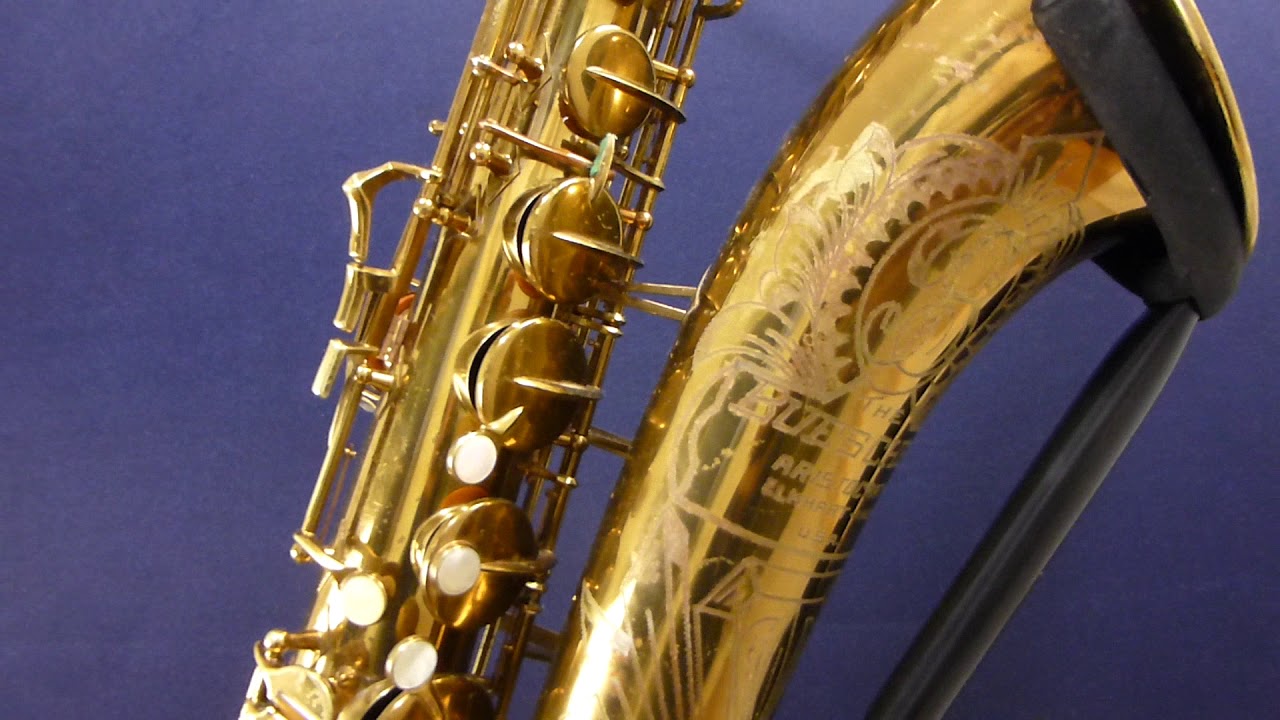 Buescher Aristocrat Big B tenor saxophone 308054, 1946 - YouTube