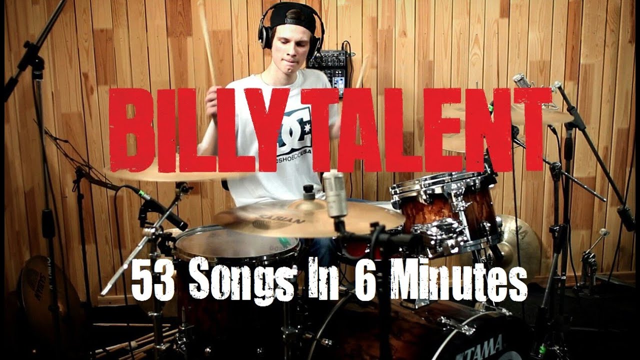 Billy Talent - 53 Songs In 6 Minutes - Drum Medley by Alex Hook - YouTube
