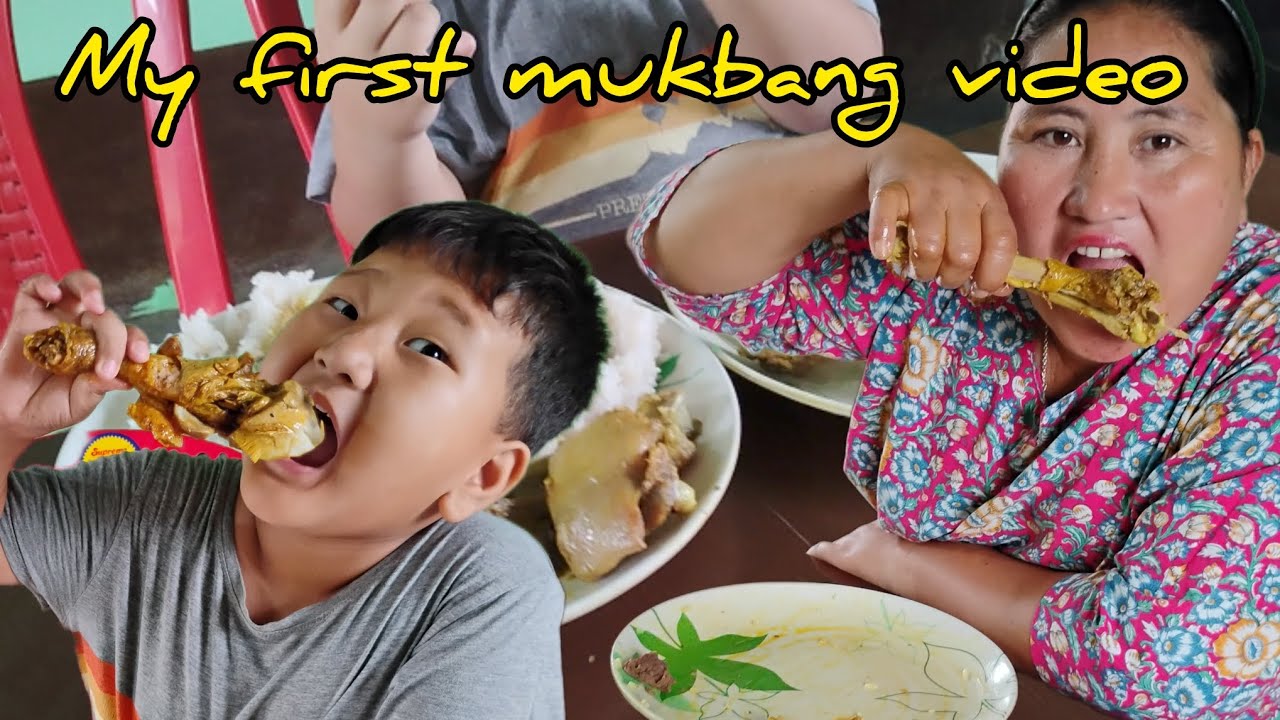 My first mukbang with son - YouTube
