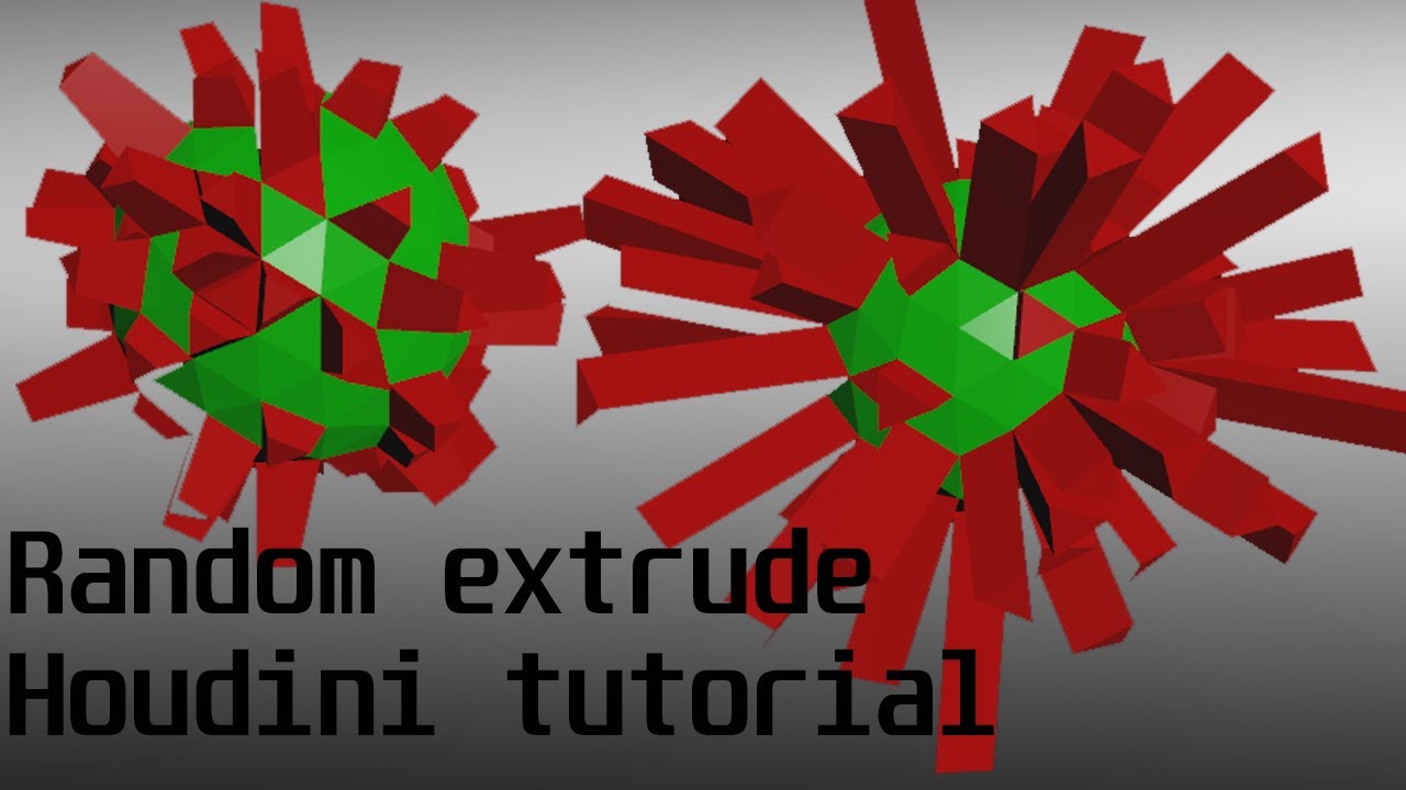 Random Extrusion Using Vex And Foreach Loop Houdini Tutorial Youtube