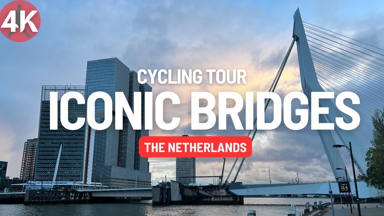 Cinematic Cycling Tour: Rotterdam's Iconic Bridges at Dusk in 4K - YouTube