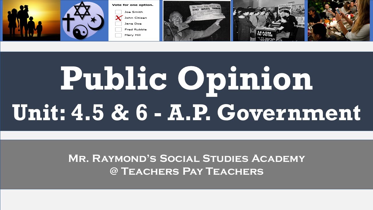 AP Government Topics 4.5 & 6 - Public Opinion [Everything You Need to ...