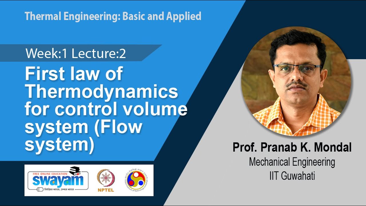 Lec 2: First law of Thermodynamics for control volume system (Flow ...
