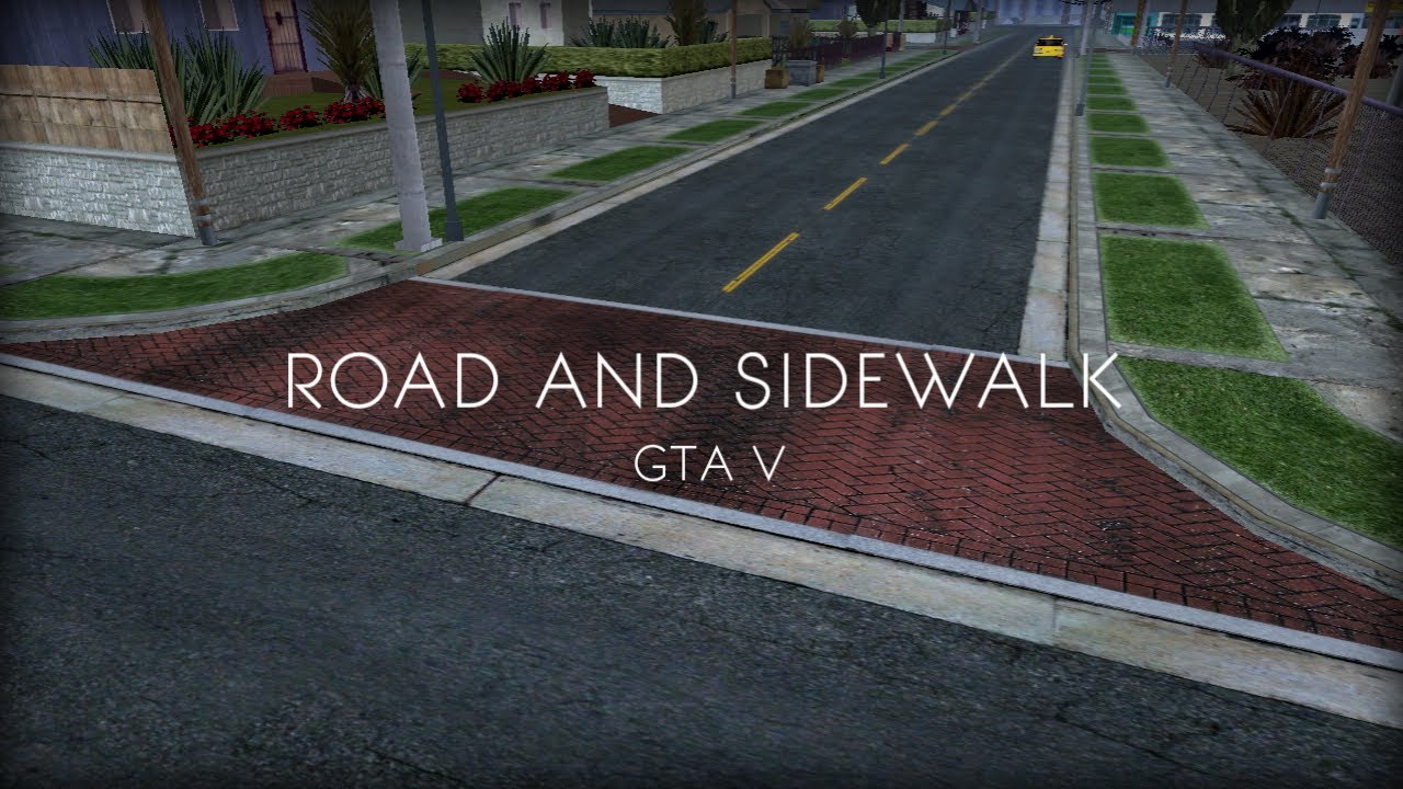 GTA SA Road and Sidewalk GTA V | gta sa modpack gta v - YouTube