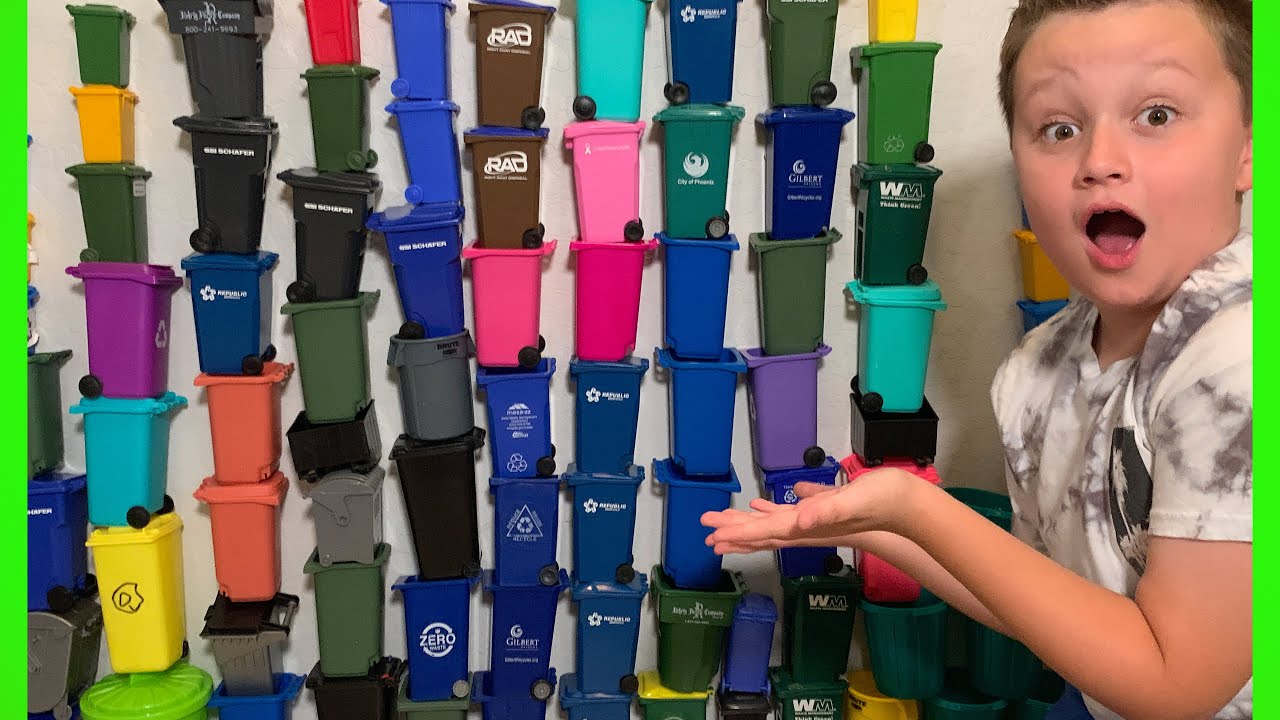 Roman's Mini Bin Collection | Video For Kids - YouTube