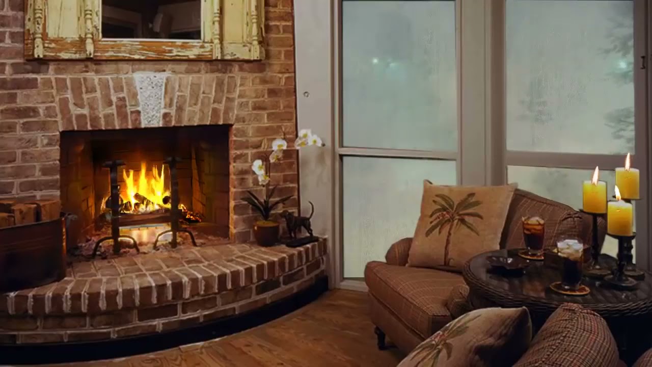 Julbrasa Eld i öppen spis Brasvideo i 4K - YouTube
