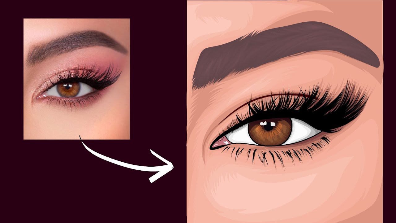 How to create Realistic eye illustration on Adobe Illustrator - YouTube