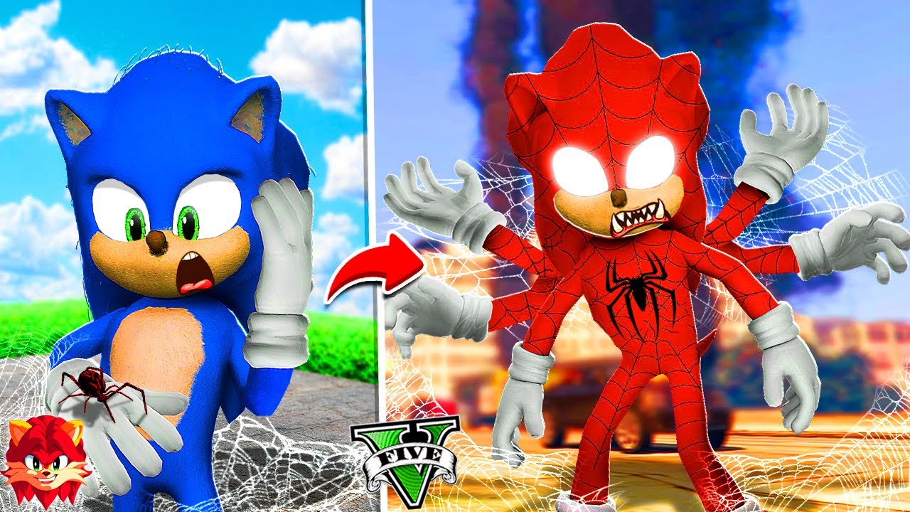 Mejorando a SPIDER SONIC LA PELICULA en GTA 5 !! (Sonic Movie mod ...