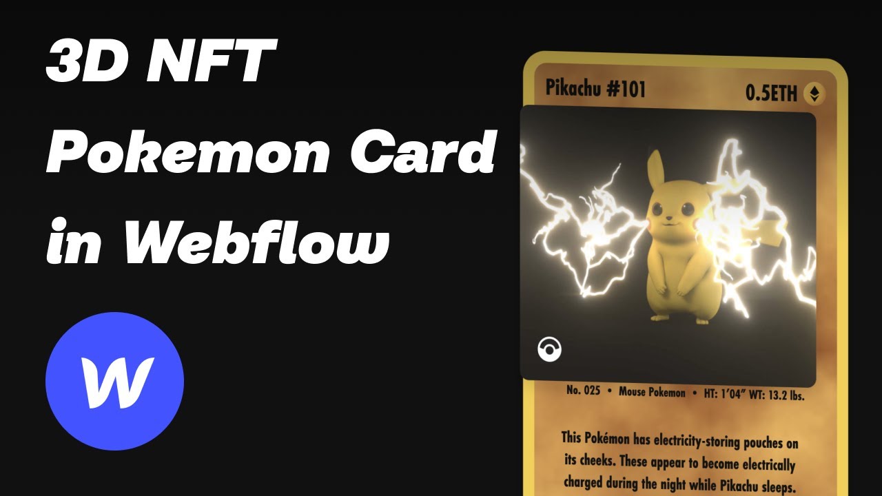 3D Pikachu NFT | Webflow Walkthrough Tutorial - YouTube
