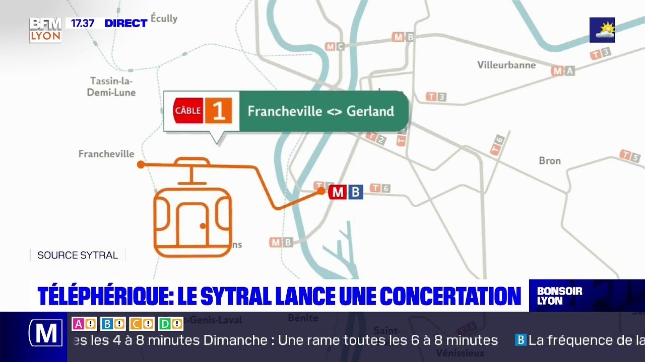 Téléphérique entre Francheville et Lyon : le Sytral lance une ...