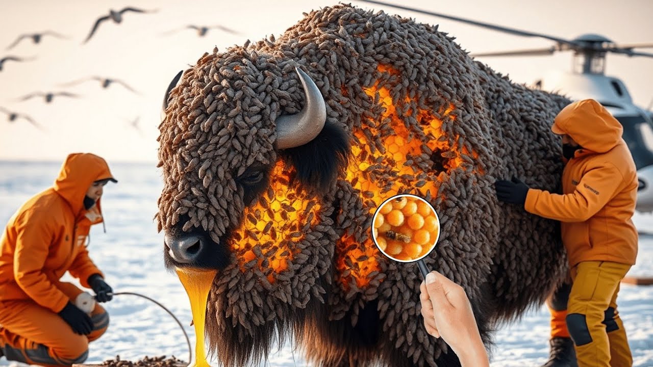 American BISON Infested with Millions of Parasites & Barnacles Saved by ...