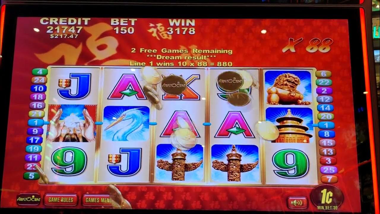 Lucky 88 slot machine: free bonus - YouTube