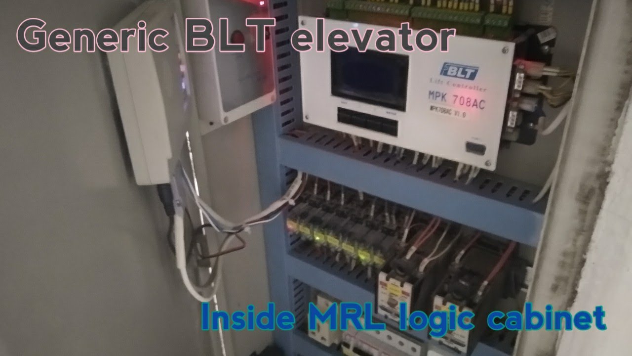Inside MRL logic cabinet - BLT (Shenyang Brilliant) generic elevator - YouTube
