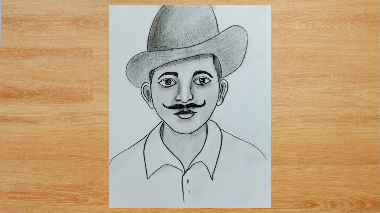 How to Draw Bhagat Singh Easily | Step-by-Step Tutorial for Beginners # ...