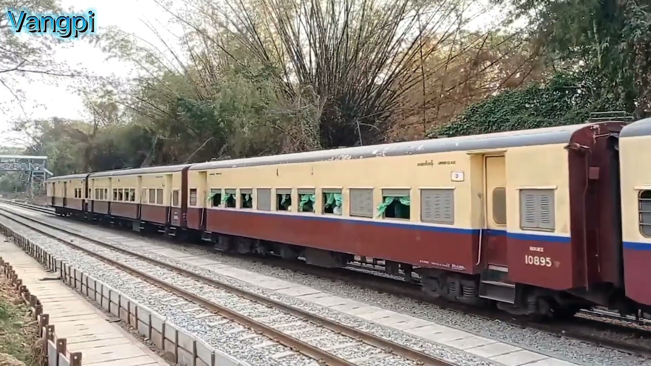 61 up Yangon - Bagan Express (Myanmar Railway 2020) near Yangon Railway ...