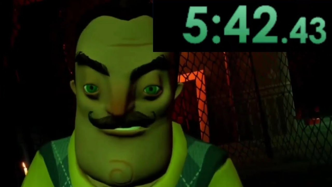 Hello neighbor speedrun | 10 minutes - YouTube