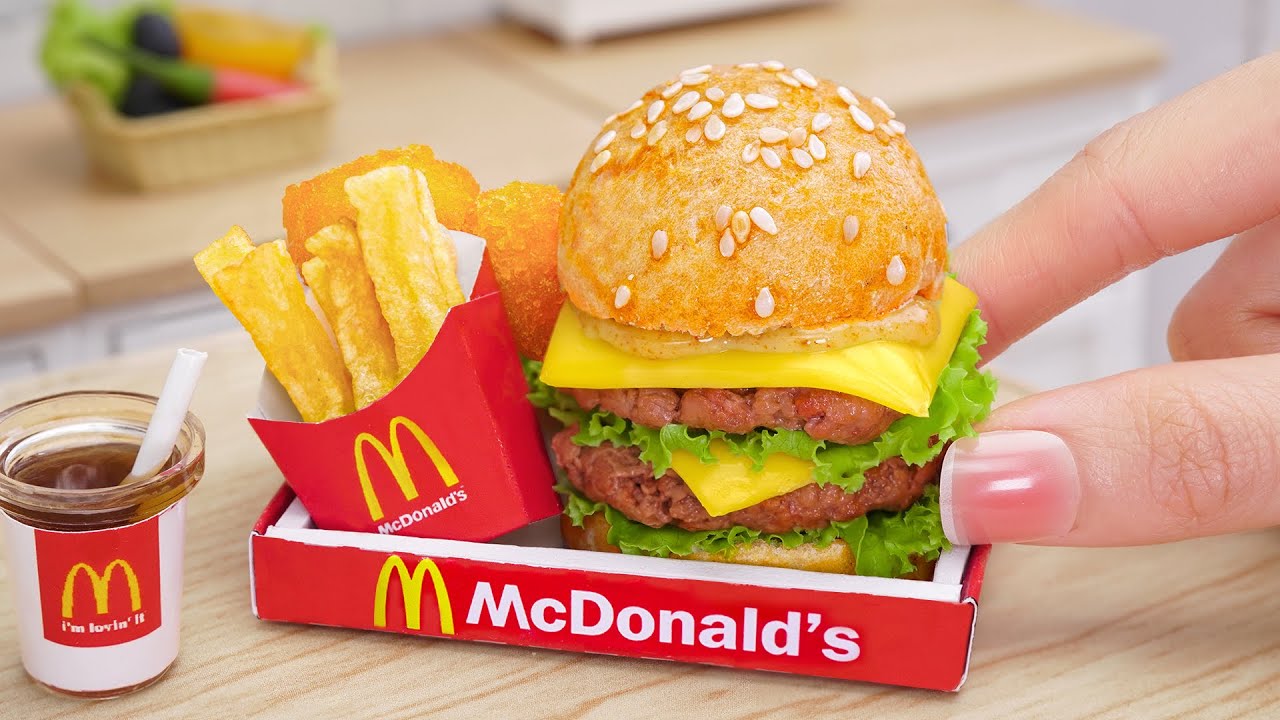 AMAZING Miniature McDonald Big Mac Recipe | Yummy Tiny Fast Food Ideas ...