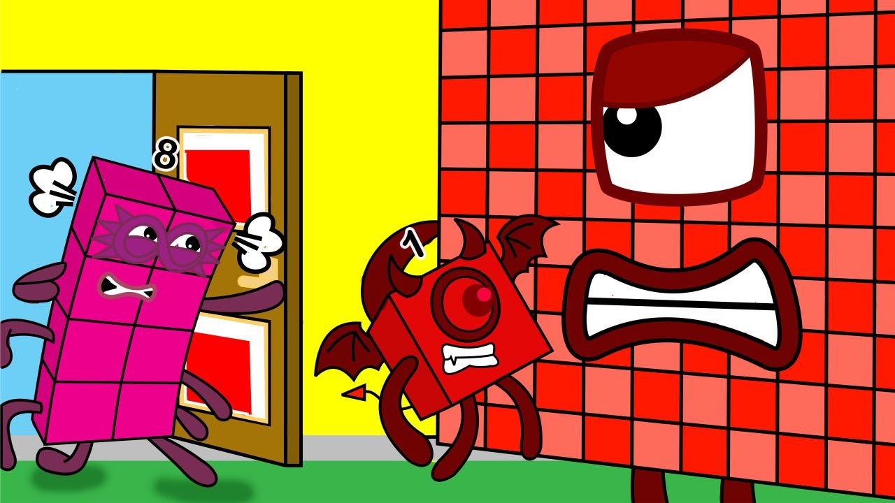 Oh No! Numberblocks 1 turns into a demon and attacks NB 100 ...