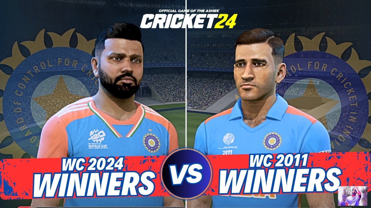 World Cup 2024 Winner Vs World Cup 2011 Winner | Cricket24 gameplay ...