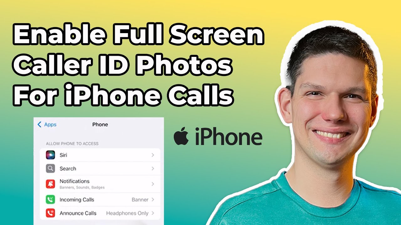 How To Enable Full Screen Caller ID Photos For iPhone Calls - YouTube