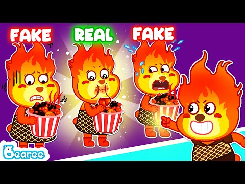 Bearee Tales 🐾 Copy Mom vs Real Mom 🔥 Where Is My Fire Mommy? | Elemental Family Cartoon for Kids